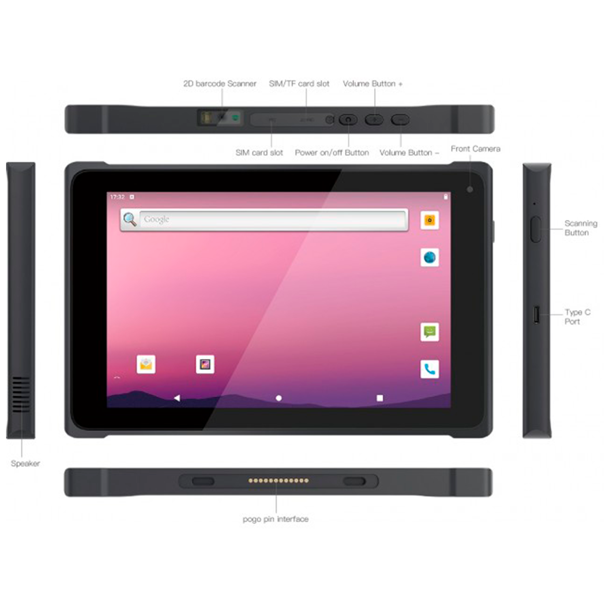 Tablet Emdoor T895 Uso Rudo 4GB/64GB Android 11 Red 5G IP65 con NFC ...