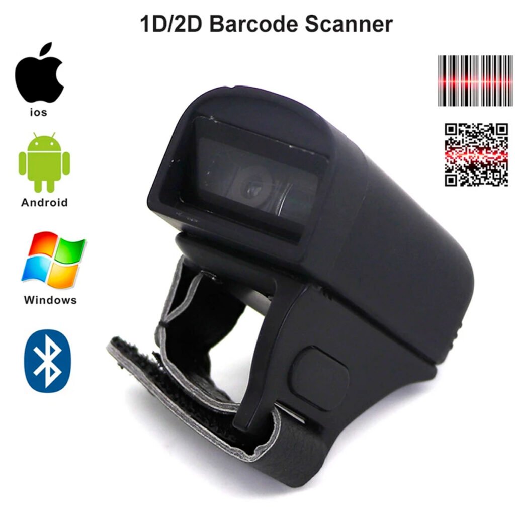 Anillo Escáner 1D/2D S02 Inalámbrico lector de código barras, QR para ...